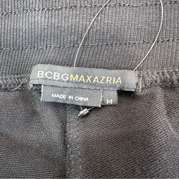 BCBG | Pants & Jumpsuits | Bcbg Logo Black Legstudded Drawstring Track ...